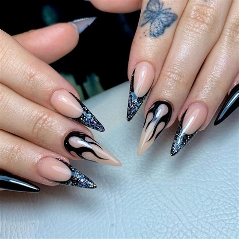 Glitter French Nails