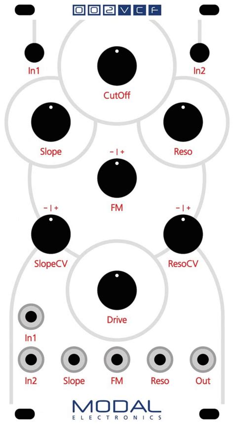 Modal Electronics 002 Voltage Controlled Filter Eurorack Module On