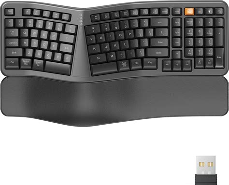 Backlit Ergono Keyboard Usb Split Keyboard With Cushioned Wrist