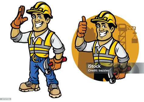Kartun Pekerja Konstruksi Ilustrasi Stok Unduh Gambar Sekarang