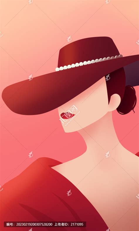 粉色女人妇女节女王节插画 三八妇女节 节日素材 设计模板 汇图网www huitu
