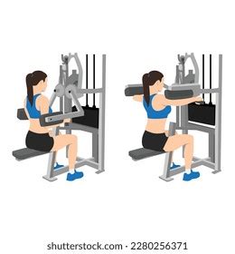 Woman Doing Exercise Thoracic Rotation Pose Stock Vector Royalty Free