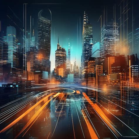 Premium Photo Futuristic Data Visualization Unleashing The Power Of Technology In The Digital