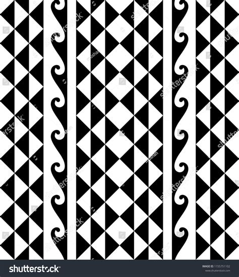 Hawaiian Wave Tribal Tattoo Pattern Design Stock Vector Royalty Free