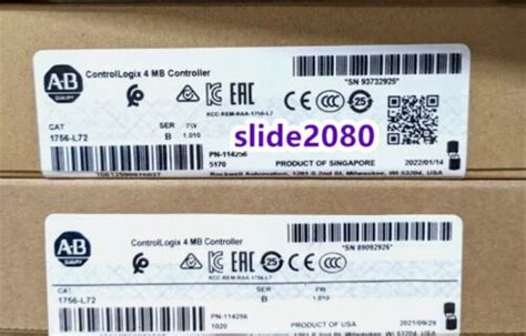 New Sealed Allen Bradley 1756 L72 B ControlLogix 4MB Controller PLC