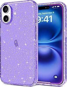 Amazon JJGoo Compatible With IPhone 16 Case Clear Glitter Sparkle