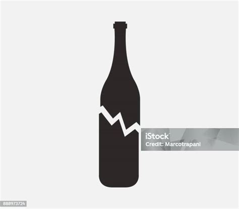破碎玻璃瓶圖示向量圖形及更多圖示圖片 圖示 插圖 橫向 Istock