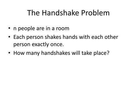 PPT The Handshake Problem PowerPoint Presentation Free Download ID 2149143