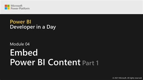 Module 4 Embed Power Bi Content Part 1 Of 2 P Microsoft