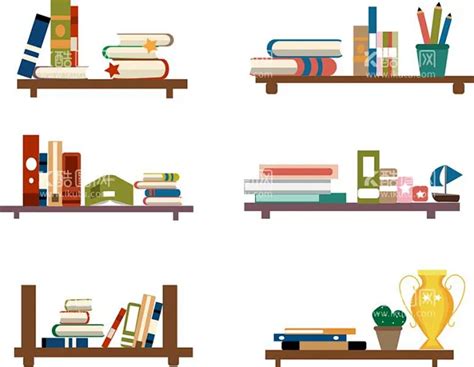 卡通书架木架隔板 源文件下载【酷图网】卡通书架书木架隔板 花瓣网