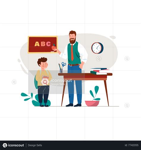 Male Teacher Teaching English Alphabet Animation By Design Sells Lottiefiles