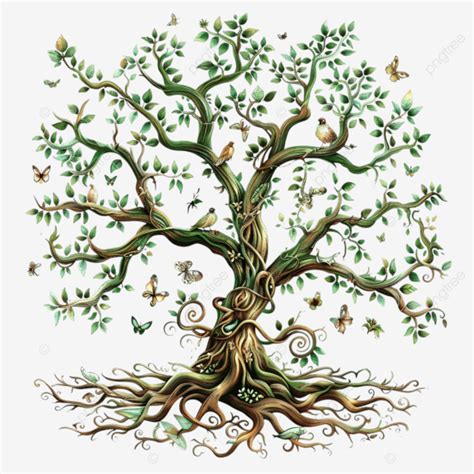 Symbolic Tree Of Nature And Spirituality Colorful Tree Nature