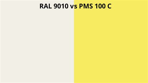 Ral 9010 Vs Pms 100 C Ral Colour Chart Uk