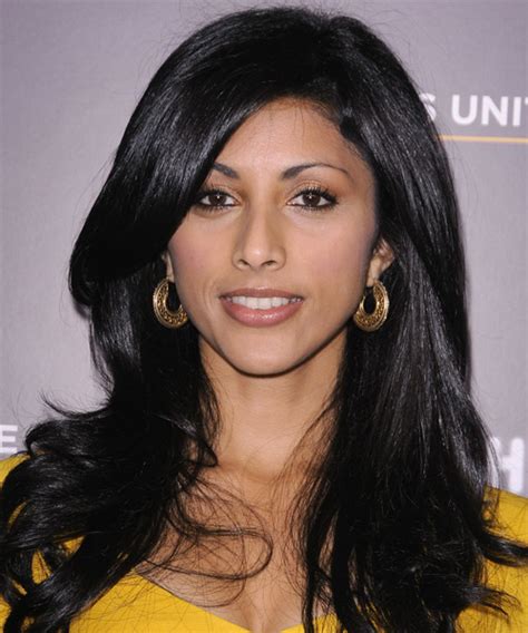 Reshma Shetty Long Straight Black Ash Hairstyle