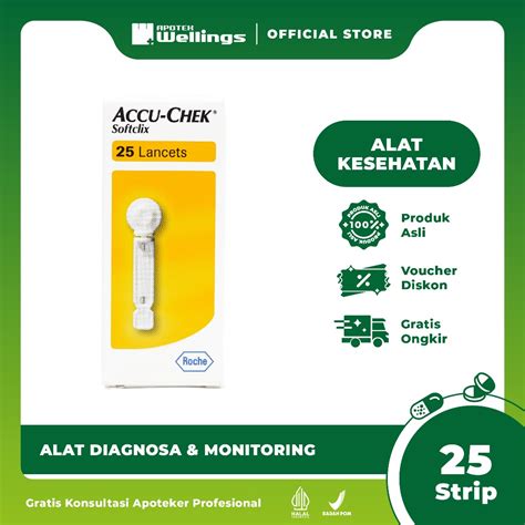 Jual Accu Chek Softclix Lancet Jarum Cek Gula Darah 25pcs Shopee Indonesia