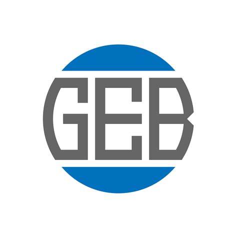 Diseño De Logotipo De Letra Geb Sobre Fondo Blanco Concepto De