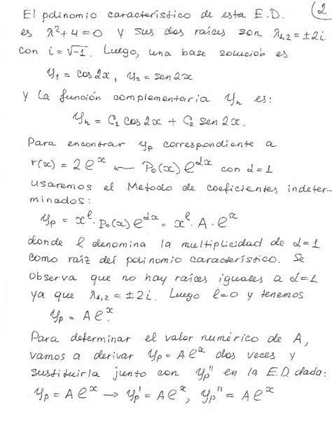 Solution Clase 16 Metodo De Coeficientes Indeterminados Parte Ii 1