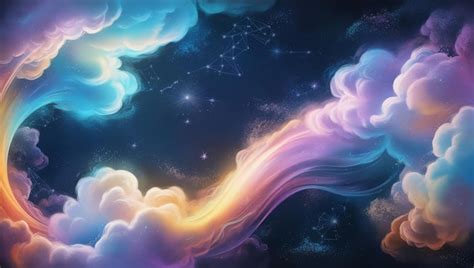Gradient Abstract Constellation Background Premium Ai Generated Image