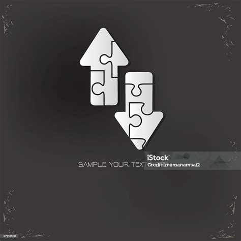Arrow Puzzle Design Clean Vector Stock Illustration Download Image