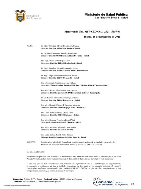 Matrices Taps Msp Czonal1 2021 17957 M Pdf Cuidado De La Salud