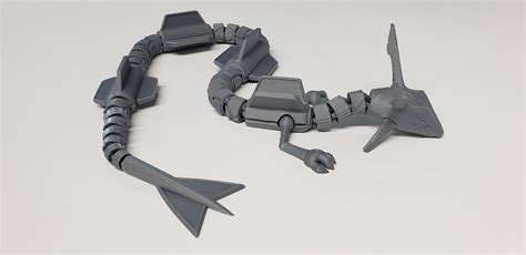 3d Printed Flexible Articulated Rayquaza Toy 245 Inch Long Etsy
