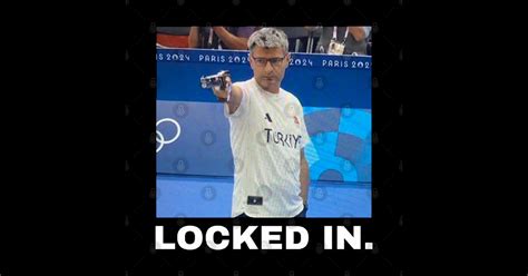 Turkish Shooter Yusuf Dikeç Locked In Meme Yusuf Dikec Sticker