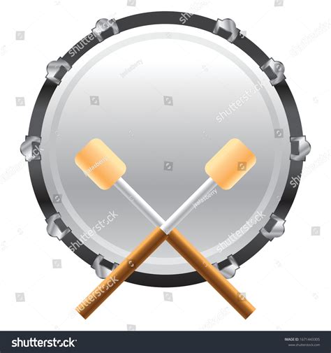 Bass Drum Marching Band Illustration Royalty Free Stock Vector