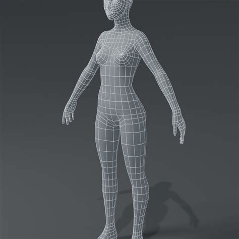 女性の身体のベースメッシュ3dモデル 3dモデル 8 Unknown Fbx Blend Dae Stl Obj Free3d