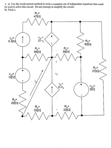 solved a use the mesh current method to write a complete