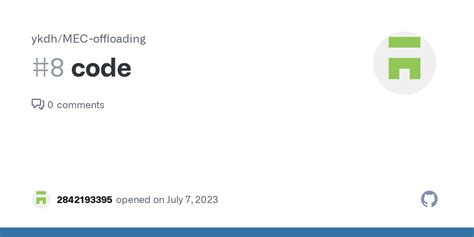 Code · Issue 8 · Ykdhmec Offloading · Github