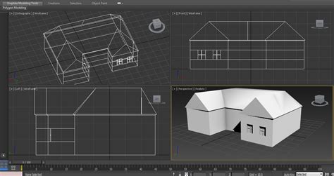D Modelling And Animation Low Polygon House