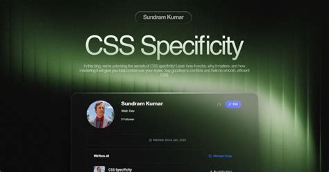 Sundram Kumar On Linkedin What Is Css Specificity And How Its Work