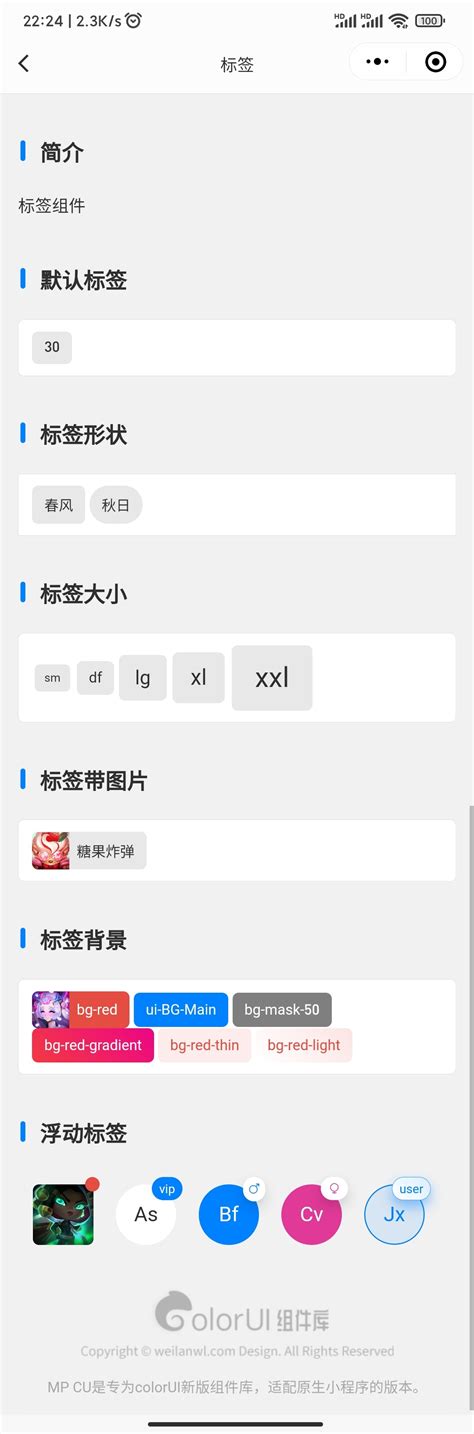 标签 ui tag MP CU文档