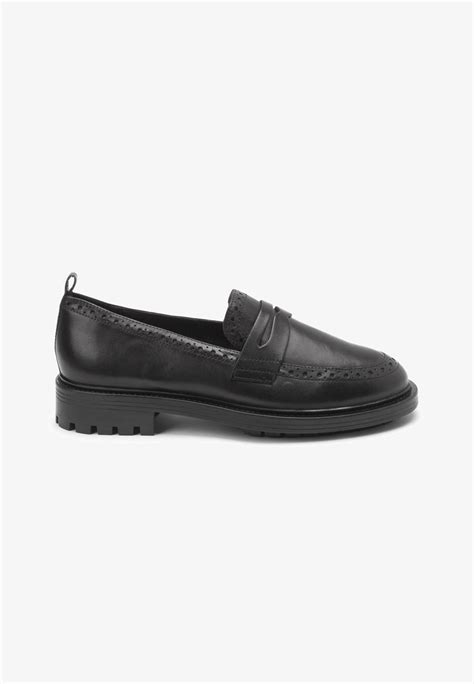 Next Forever Comfort® Brogue Detail Standard Loafers Blacksort