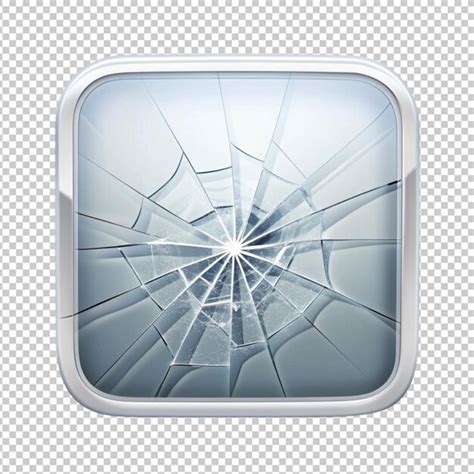 Broken Frosted Glass Realistic Icon Premium Ai Generated Psd