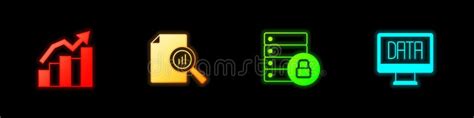 Set Financial Growth Document With Graph Chart Server Security
