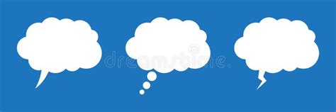 Thought Cloud Think Bubble In White Color Stock Illustration