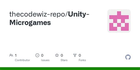 Github Thecodewiz Repounity Microgames