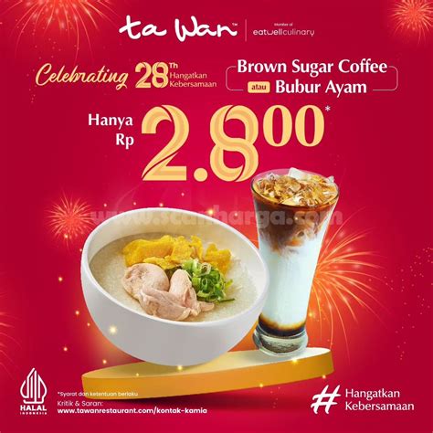 Promo Ta Wan Bubur Ayam Brown Sugar Coffee Hanya Rp 2 800 Scanharga