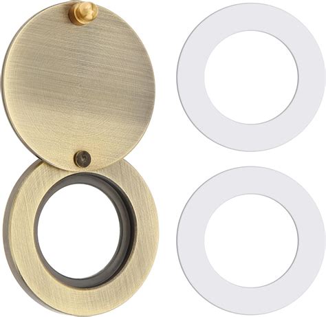 Hojlkld Peephole Cover Solid Brass Privacy Door Viewer Cover With