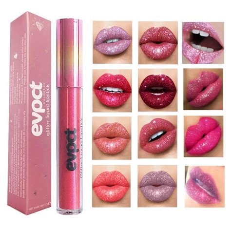16 Colors Diamond Shiny Lipstick Liquid Waterproof Long Lasting Makeup