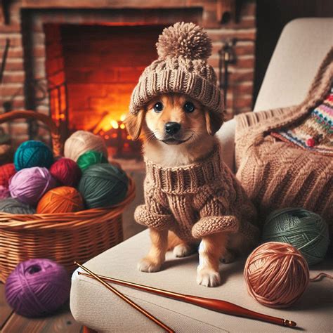 Crocheted Dog Sweater