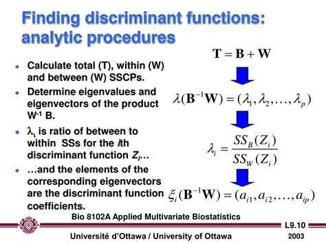 Ppt Lecture 9 Discriminant Function Analysis Dfa Powerpoint