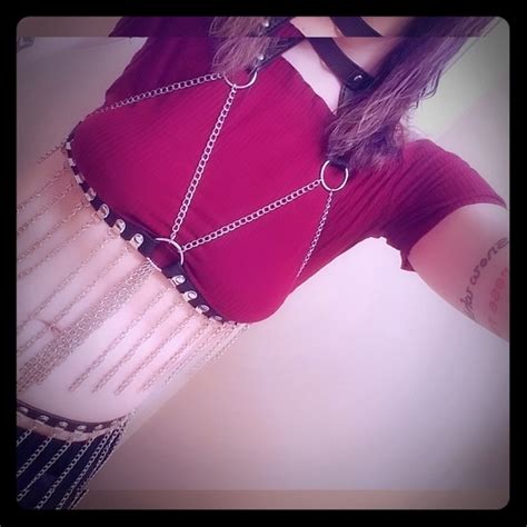 Other Dominatrix Leather And Chain Bra And Belt Poshmark