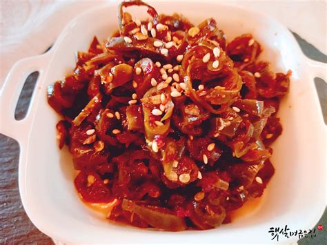 고추장아찌무침 삭힌 간장 고추지 여름 가정식 도시락반찬