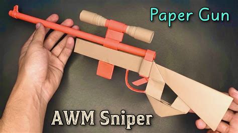 Paper Gun Awm Sniper How To Make A Paper Gun Origami Gun Ashraful