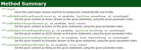 使用spring jdbctemplate实现clob和blob的存取 一尾金鱼 博客园
