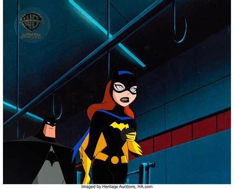 The New Batman Adventures Batman And Batgirl Production Cel Warner