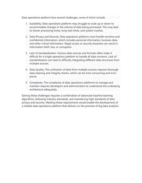 Pdf Challenges Of Data Operations Platform