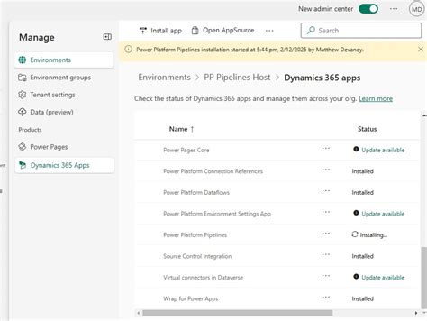 install power platform pipelines in the host environment matthew devaney